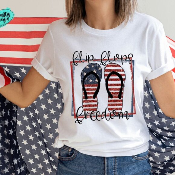 Unbranded | Shirts | Flip Flops Freedom Summer 4th Of July Tshirt ...